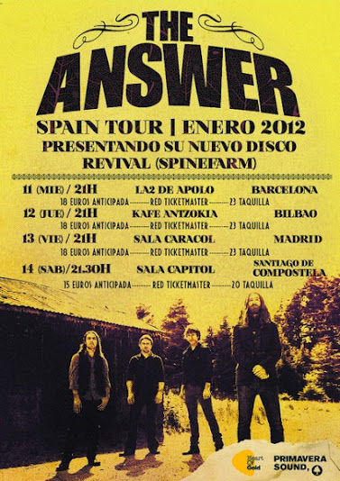 The Answer de gira en España presentando Revival (Spinefarm) en Enero ...