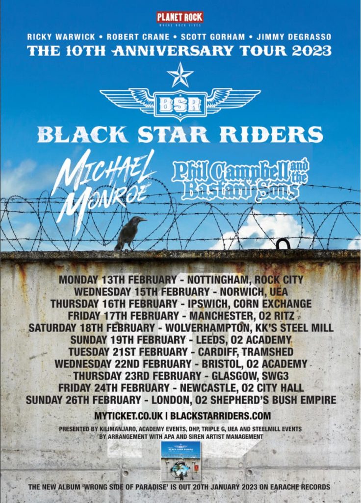 Black Star Riders adelanto de "Wrong Side Of Paradise" y gira por UK ...