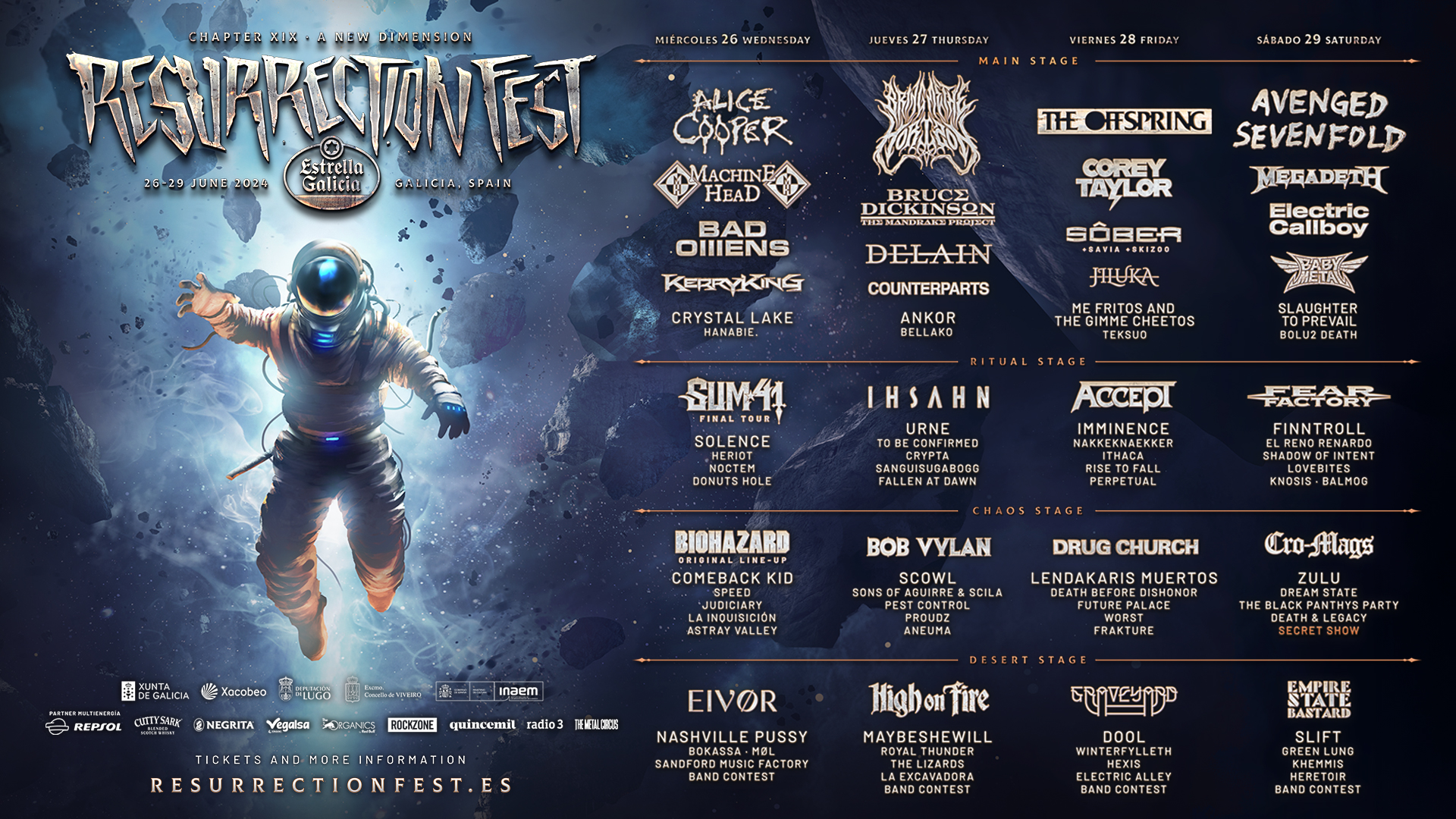 Resurrection Fest 2024, horarios y mas. - Dirty Rock Magazine