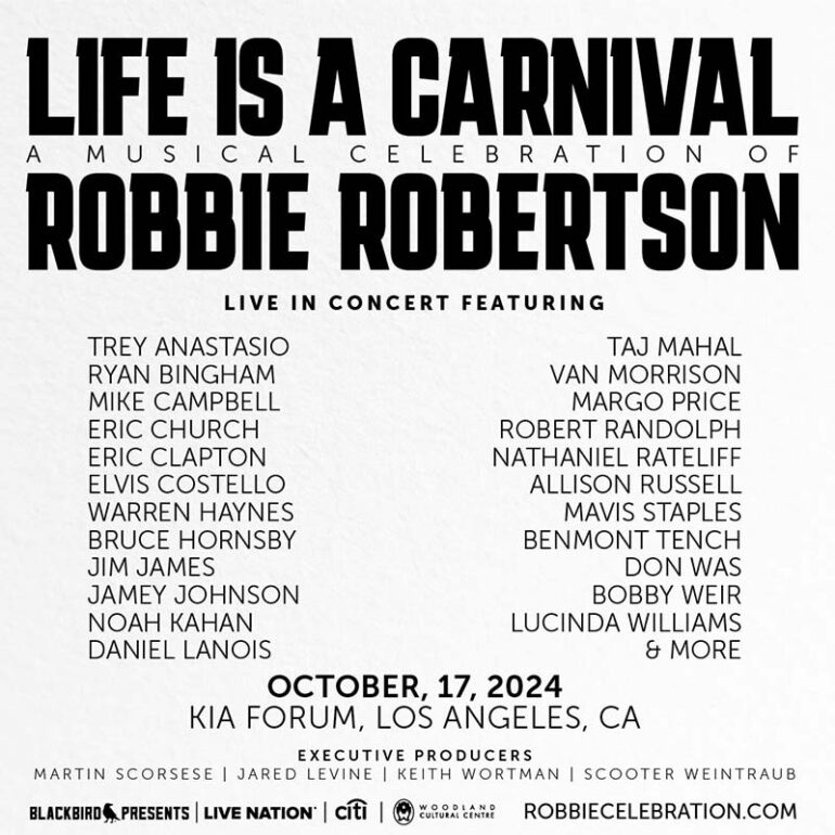Life Is a Carnival, el concierto tributo a Robbie Robertson - Dirty ...