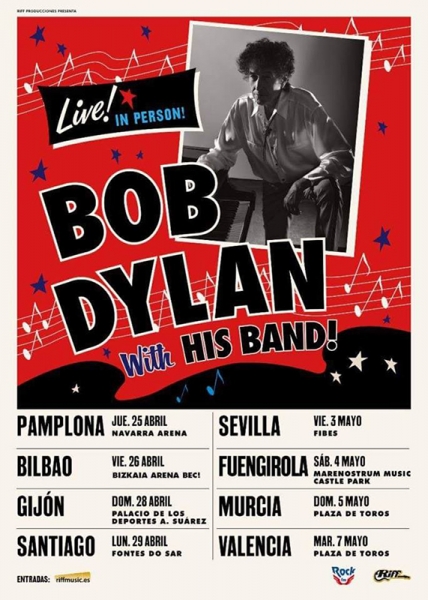 Bob Dylan tocará en ocho ciudades españolas entre abril y mayo de 2019 ...