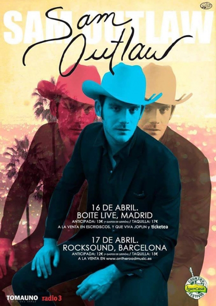 Sam Outlaw actuará en Madrid y Barcelona en abril - Dirty Rock Magazine